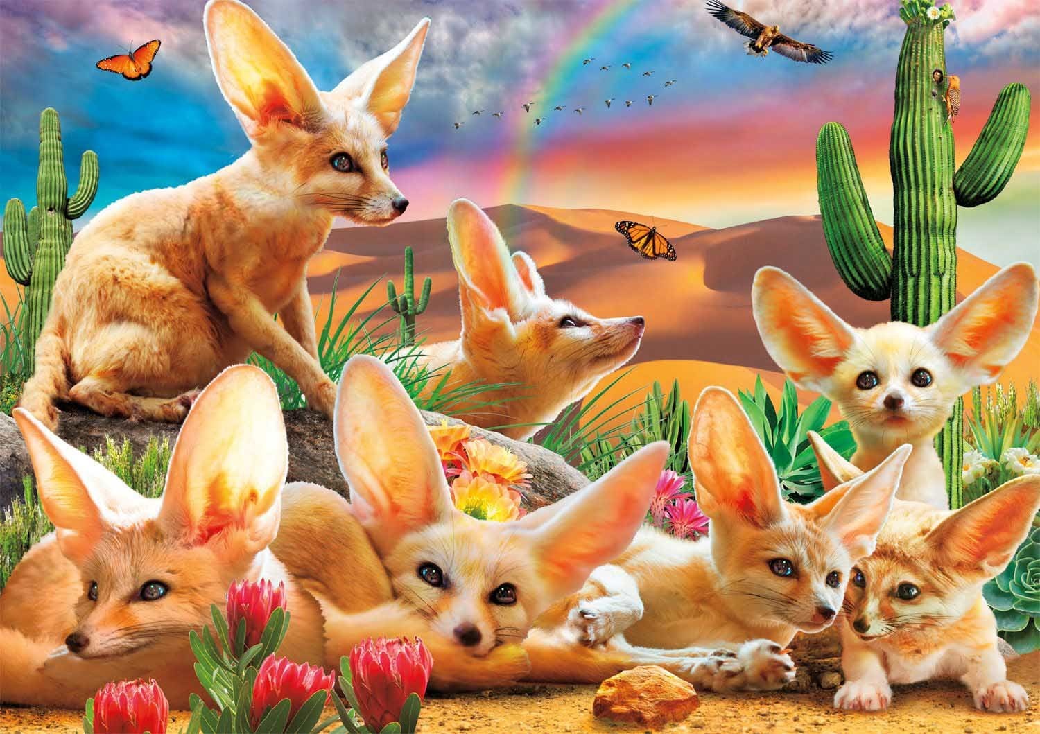 Amazing Nature Fantastic Fennec Foxes 500 Piece Puzzle - Chuck's Trains ...