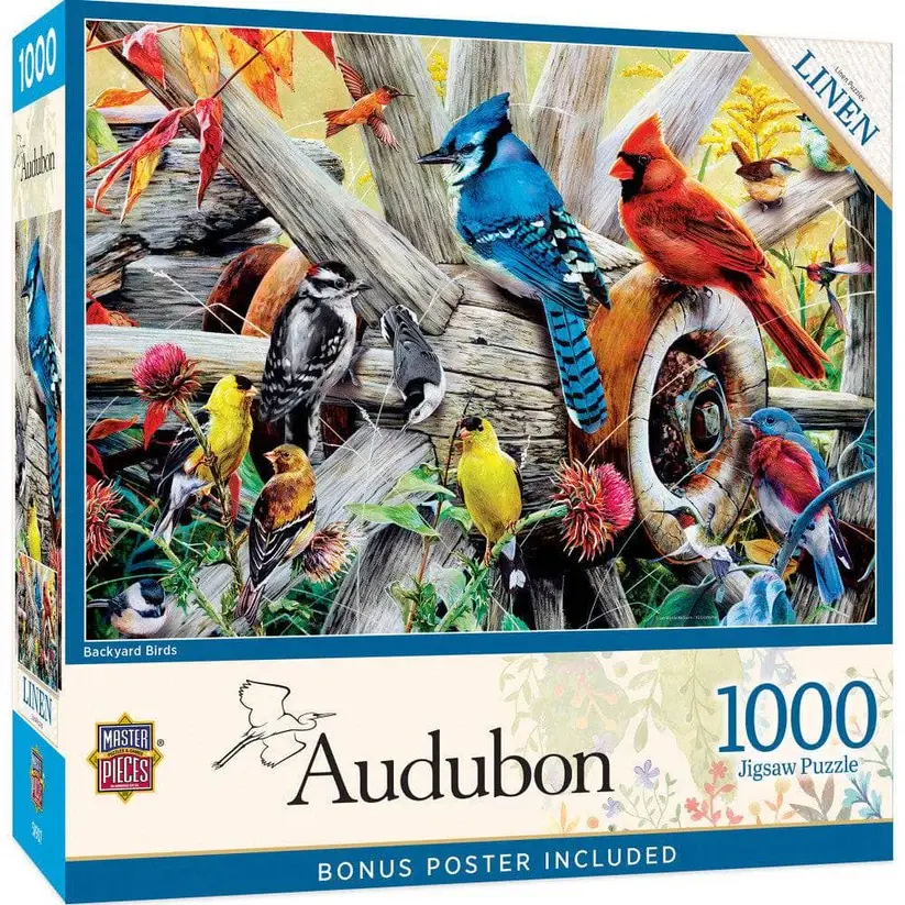 Audubon Backyard Birds 1000 Piece Puzzle - Chuck's Trains & Hobby Depot