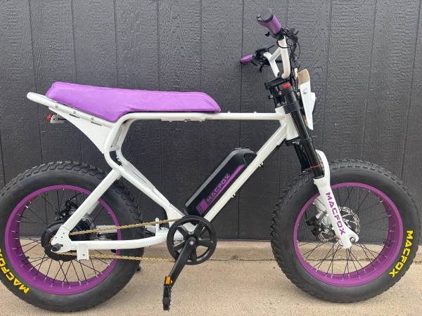Macfox X1S Commuter Ebike (Single Battery) White/Purple - 303 Bike Shop