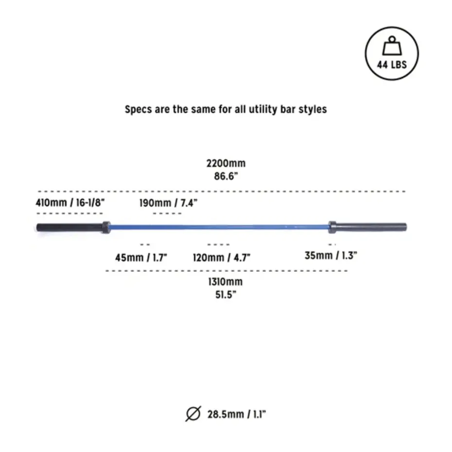 B.O.S. Multi-Purpose Olympic Barbell - The Utility Bar - Fitworks ...