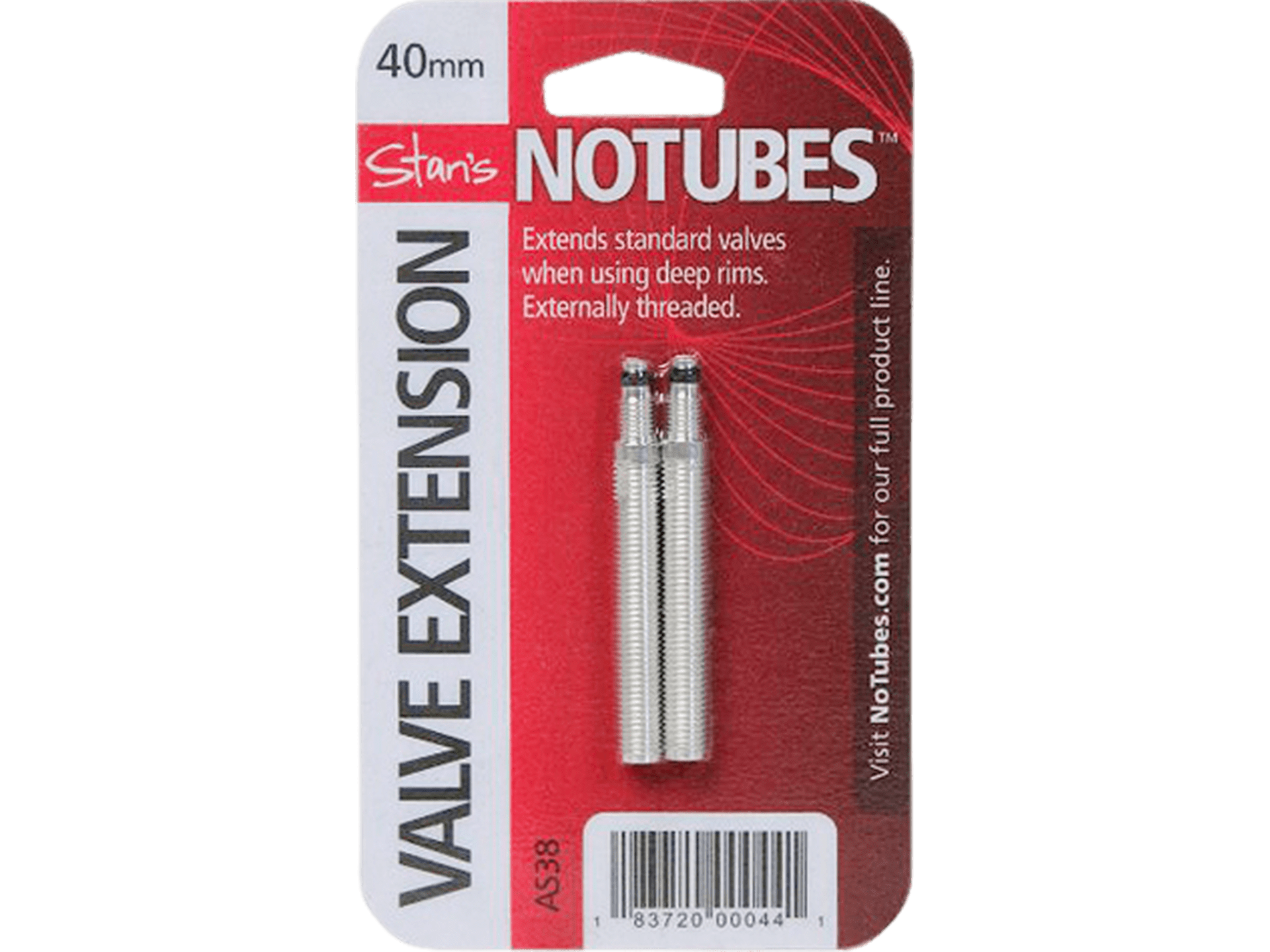 Stan's NoTubes Threaded Valve Extender 40mm, 2 pack - THE BICYCLE STATION