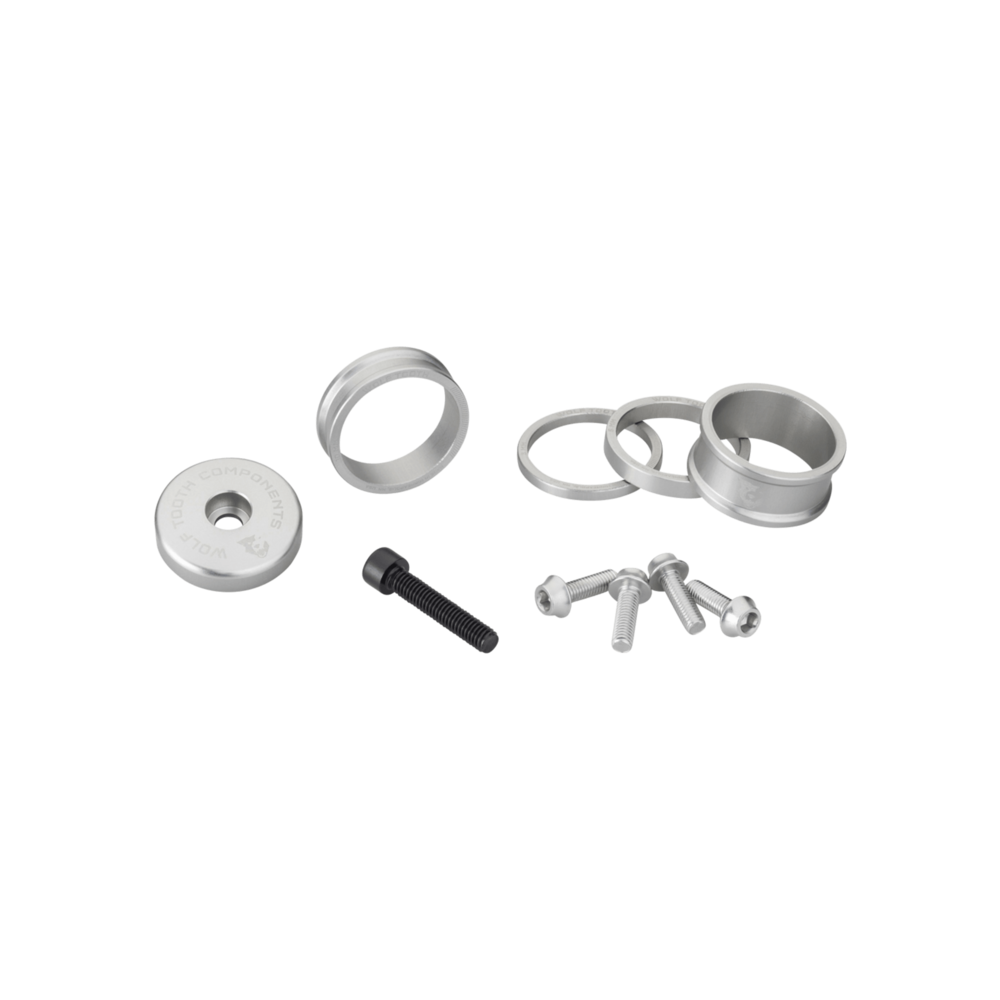 Wolf Tooth Anodized Bling Kit Silver - THE BICYCLE STATION