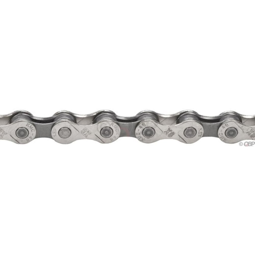 KMC X8 Chain - 8-Speed, 116 Links, Silver/Gray - THE BICYCLE STATION