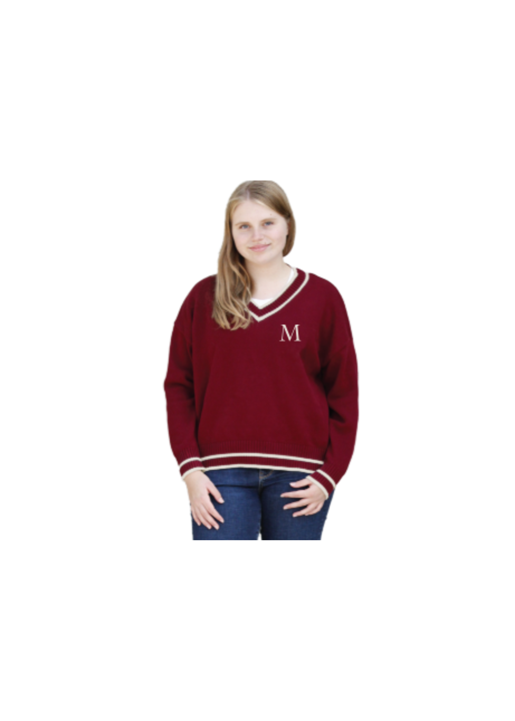 Bruzer Her Intarsia V Neck Sweater - The Madeira School