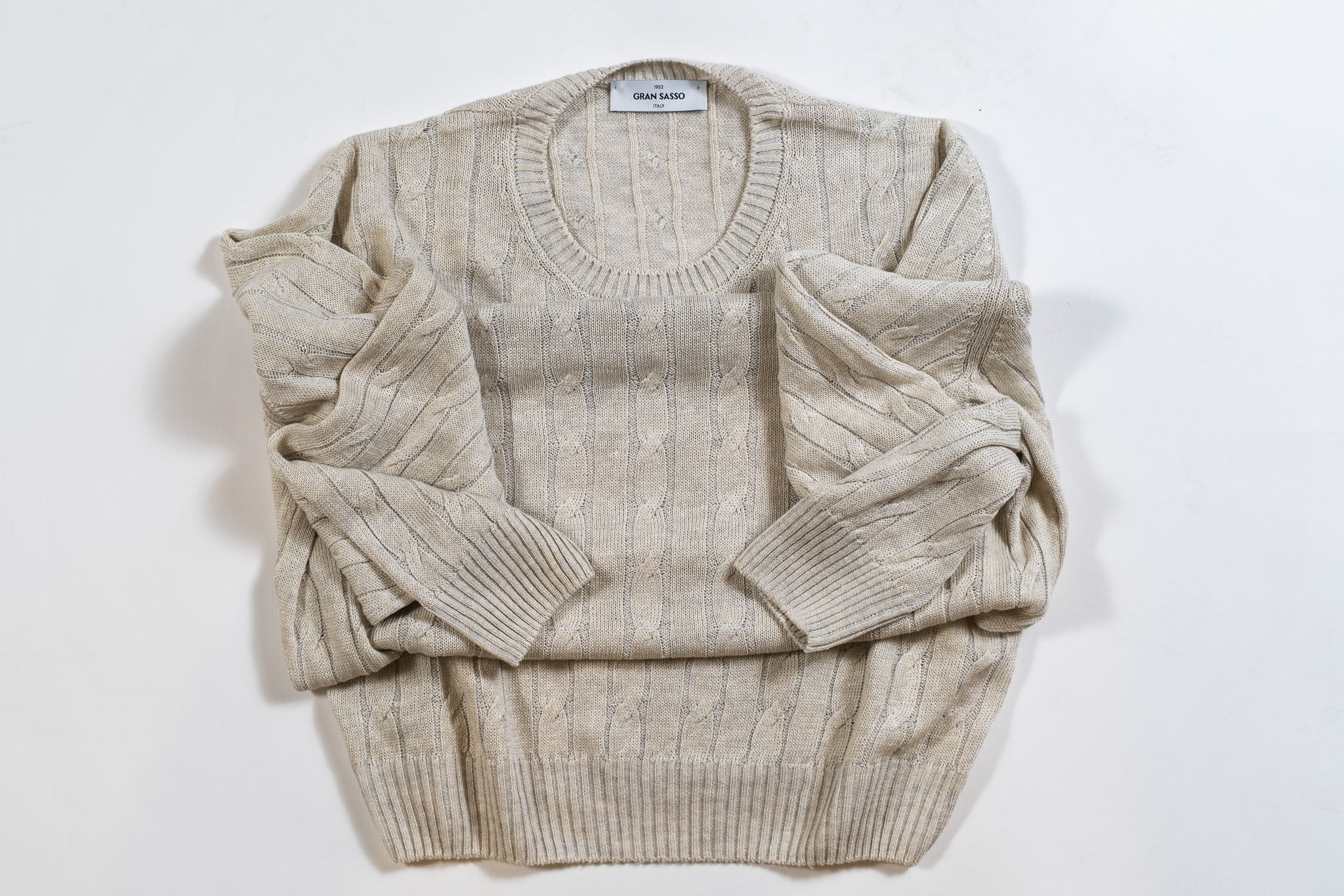 Linen/Cotton Cable Crew - H. Stockton - Atlanta