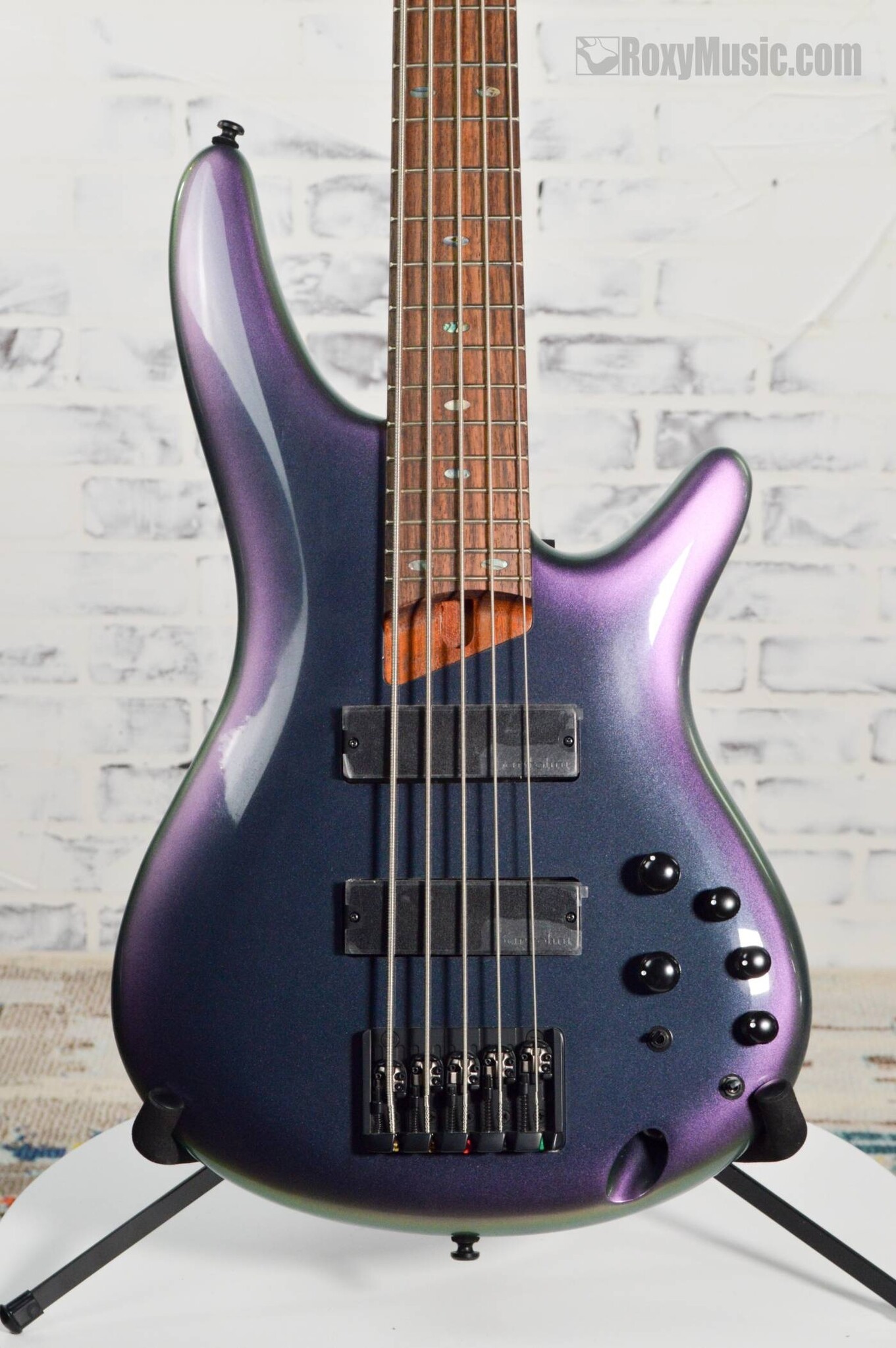 IBANEZ 5-STRING SR505E BLACK AURORA BURST BASS GUITAR - Roxy Music