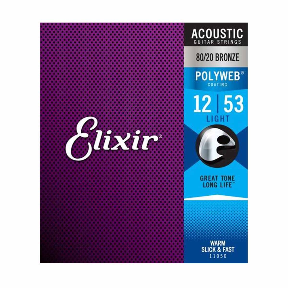 ELIXIR LIGHT POLYWEB 80/20 ACOUSTIC GUITAR STRINGS 12-53 - Roxy Music