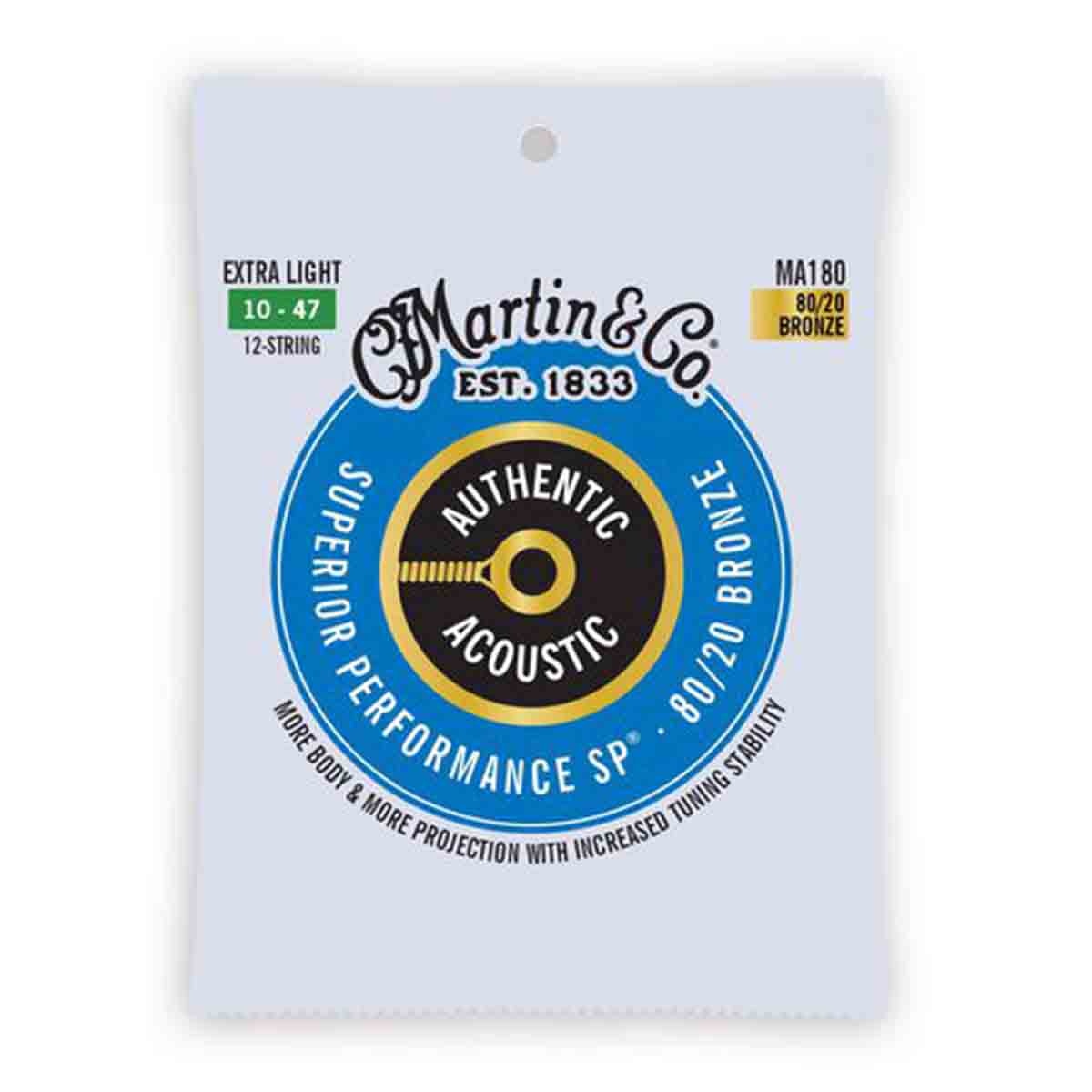 MARTIN EXTRA LIGHT SP 80/20 12 STRING ACOUSTIC GUITAR 10-47 - Roxy Music