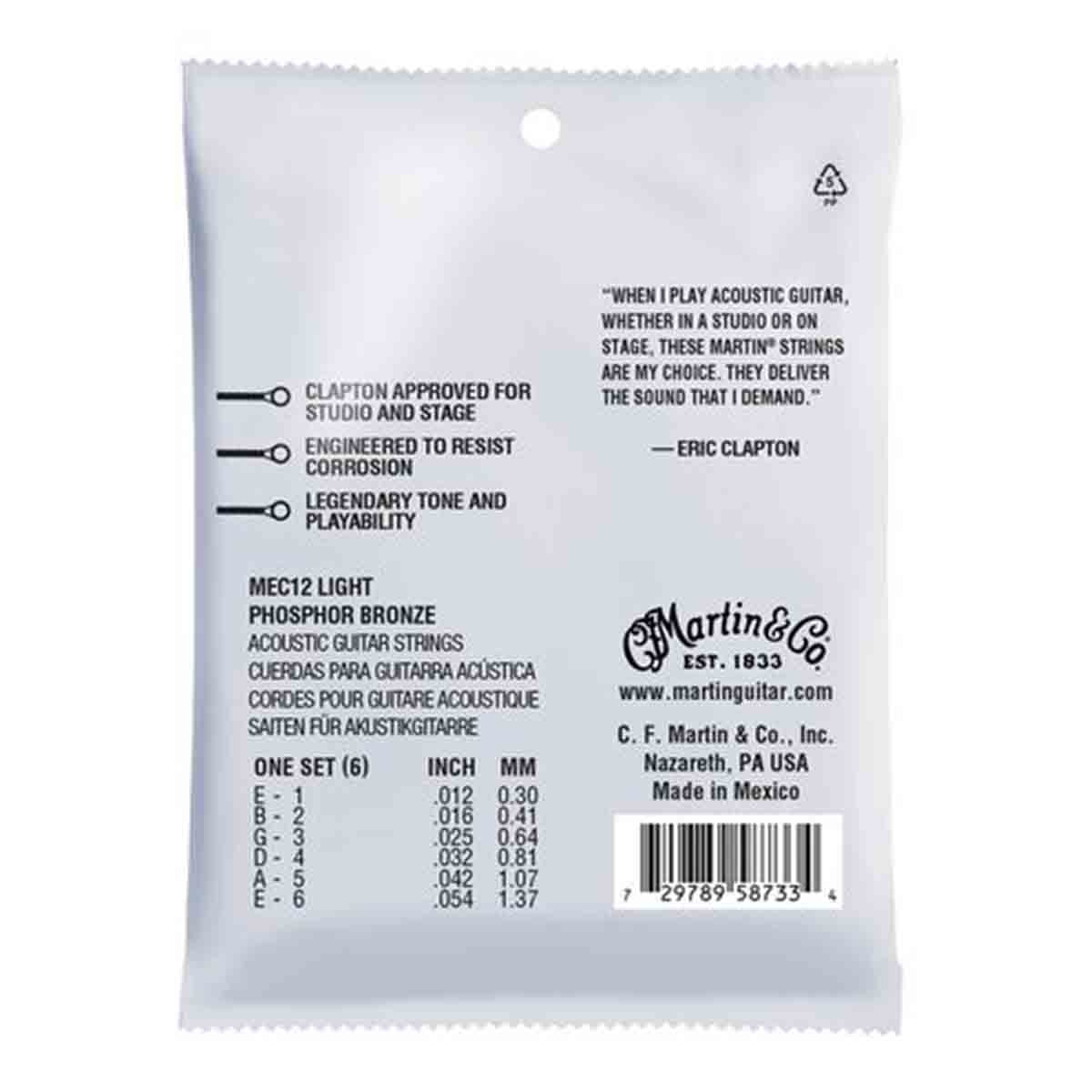 MARTIN LIGHT CLAPTONS CHOICE PB ACOUSTIC GUITAR STRINGS 12 - Roxy Music