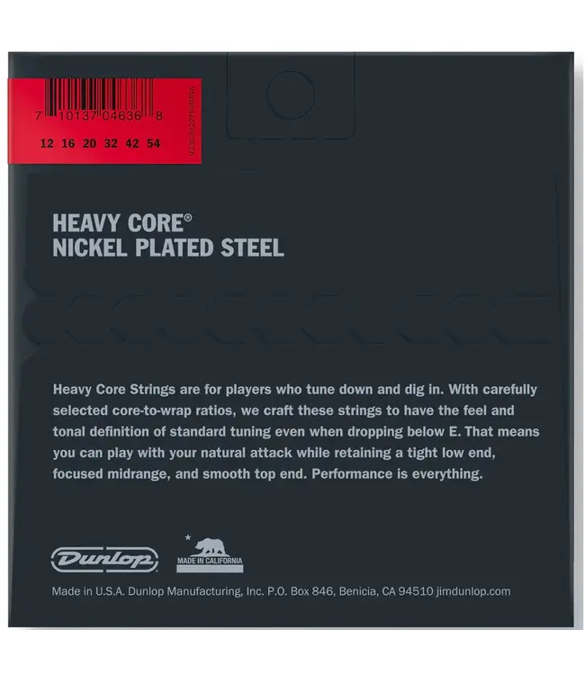 DUNLOP HEAVIEST HEAVY CORE ELECTRIC GUITAR STRINGS 12 - 54 - Roxy Music