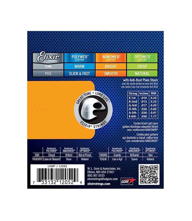 ELIXIR LIGHT NPS NANOWEB ELECTRIC GUITAR STRINGS 10-46 - Roxy Music