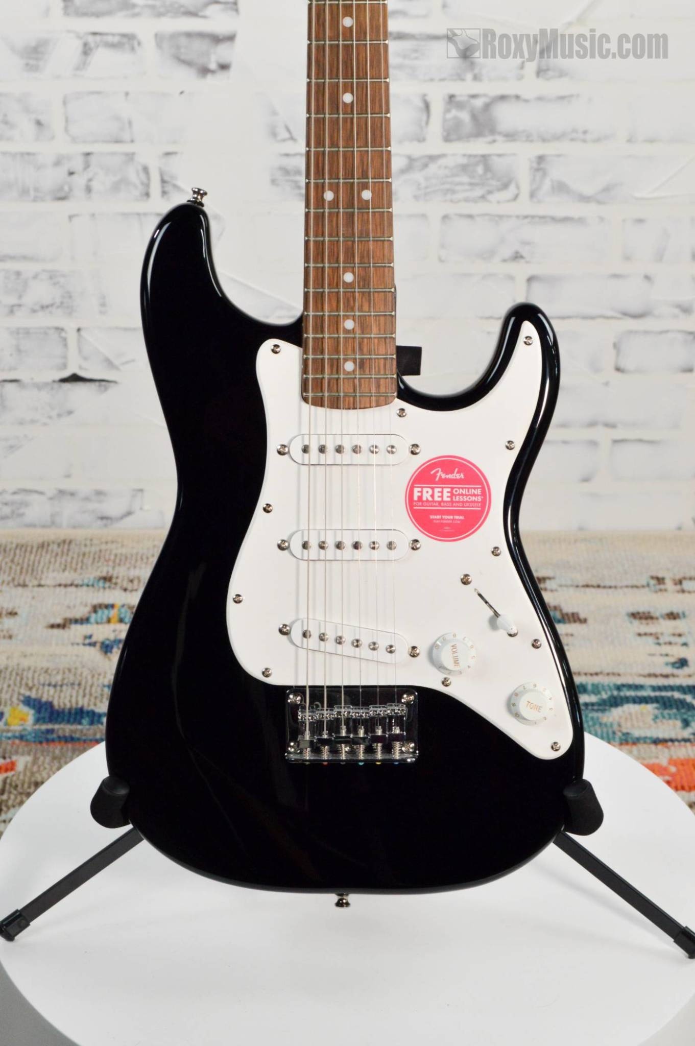 SQUIER MINI STRATOCASTER BLACK ELECTRIC GUITAR - Roxy Music