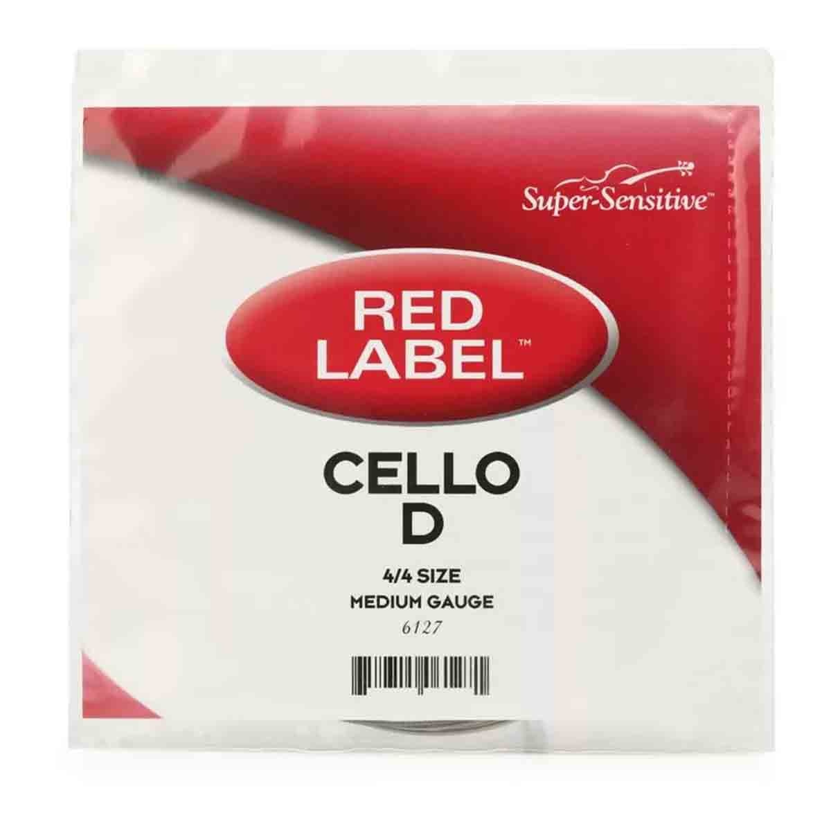 SUPER SENSITIVE 6127 RED LABEL CELLO D STRING - 4/4 SIZE MEDIUM GAUGE ...