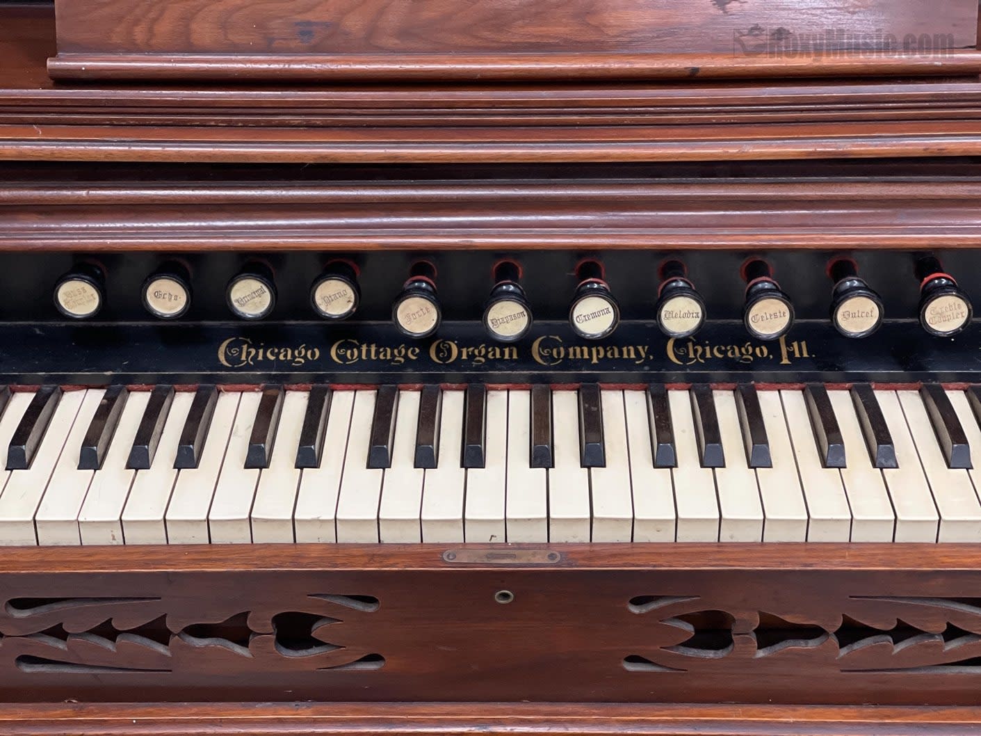 1893 CHICAGO COTTAGE ORGAN COMPANY VINTAGE PUMP ORGAN - Roxy Music