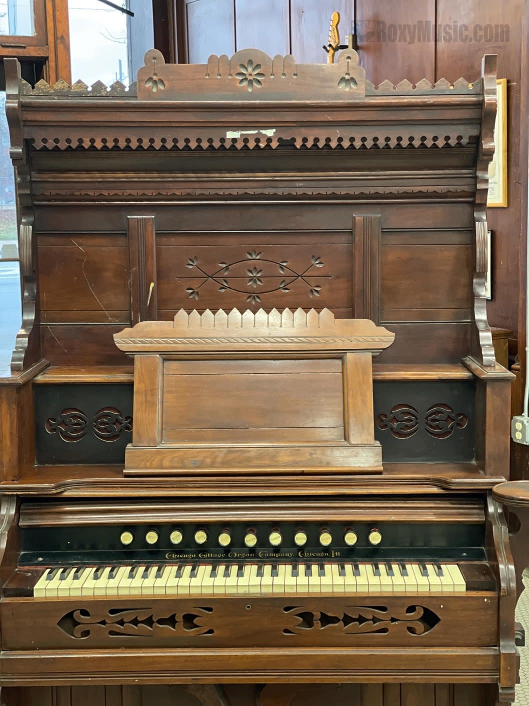 1893 CHICAGO COTTAGE ORGAN COMPANY VINTAGE PUMP ORGAN - Roxy Music