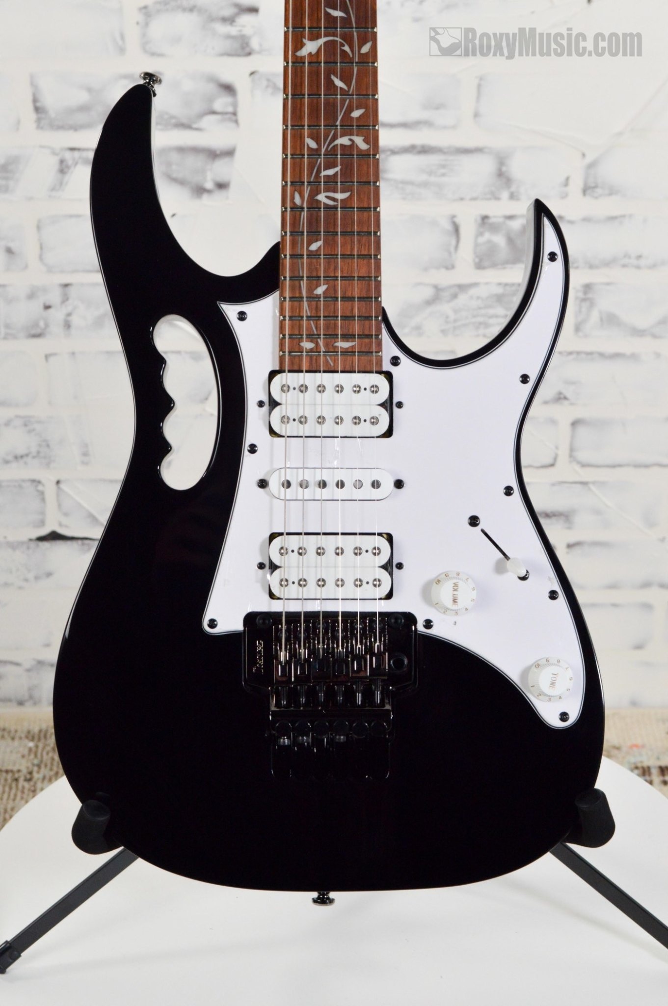 IBANEZ STEVE VAI JEM JR. BLACK ELECTRIC GUITAR - Roxy Music