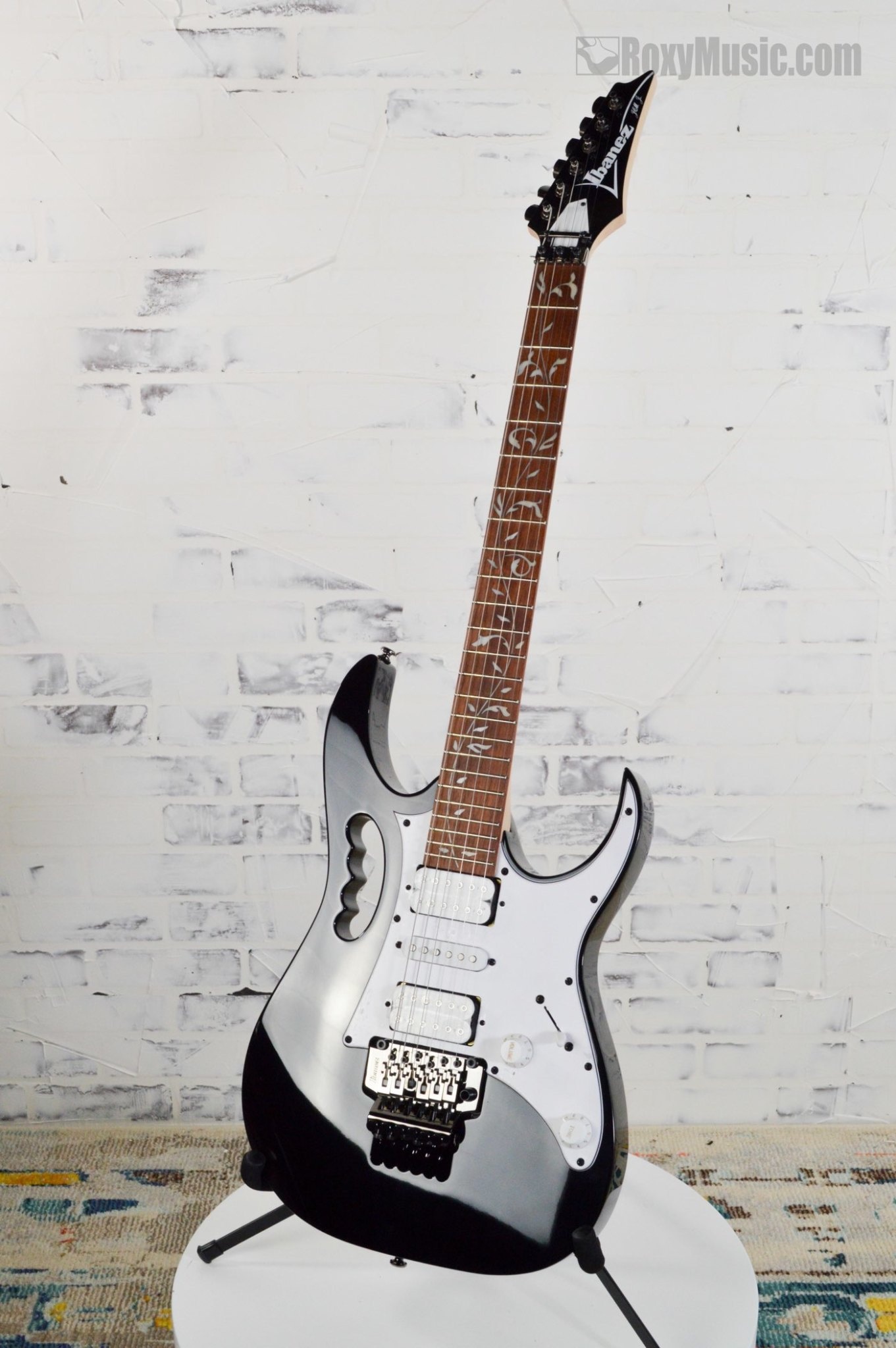 IBANEZ STEVE VAI JEM JR. BLACK ELECTRIC GUITAR - Roxy Music