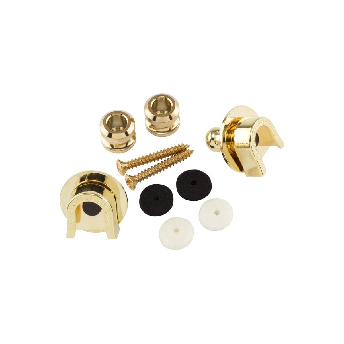 Fender Strap Locks and Buttons Set - Gold - Roxy Music