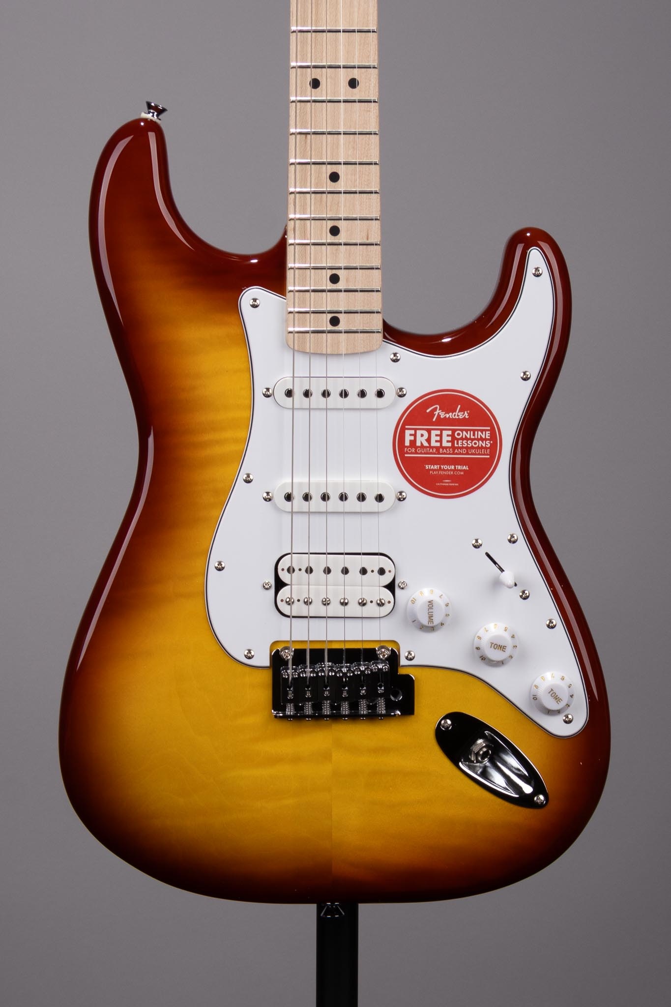 Squier Affinity Series Stratocaster FMT HSS Electric Guitar - Sienna ...