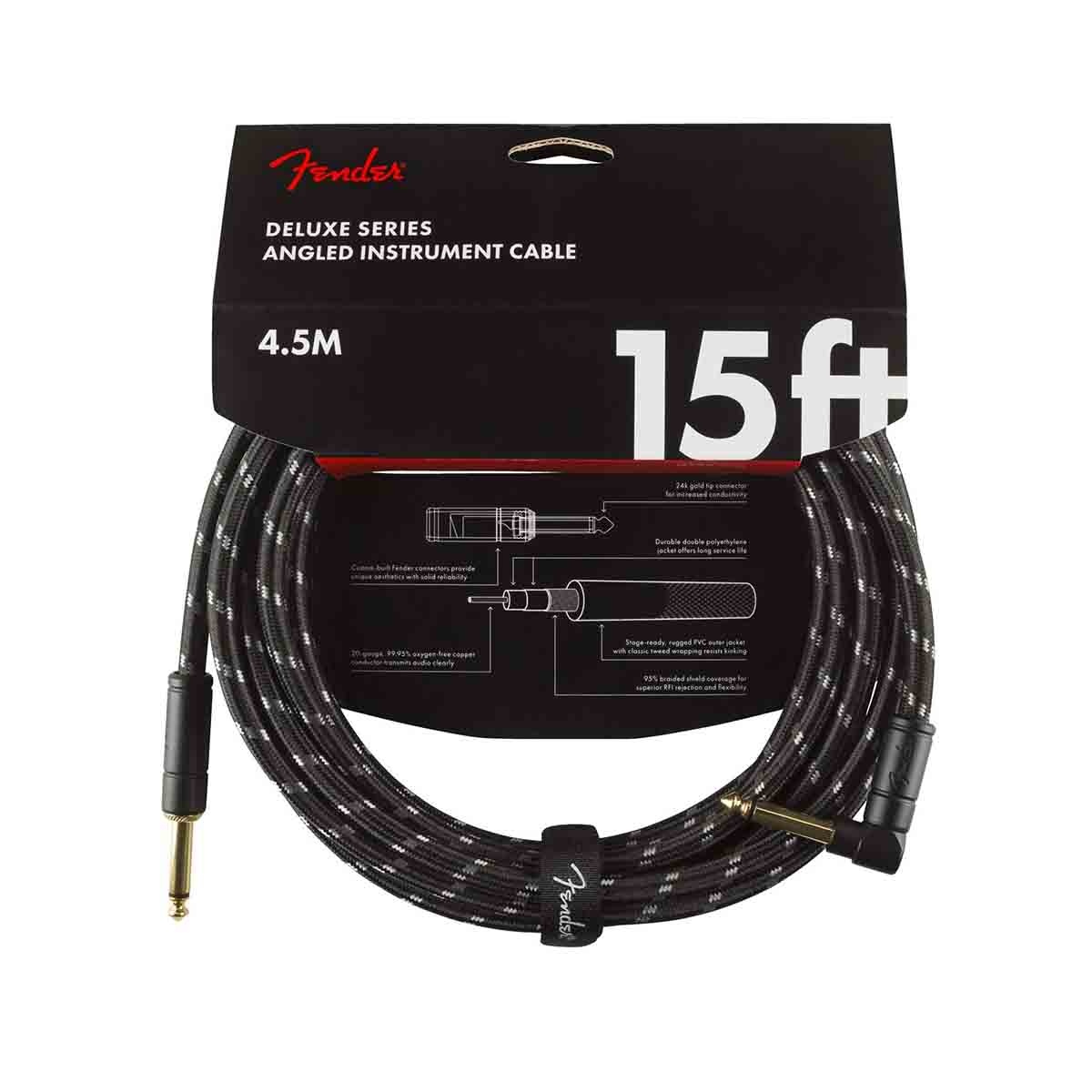 Fender Deluxe Series Straight to Right Angle Instrument Cable - Roxy Music