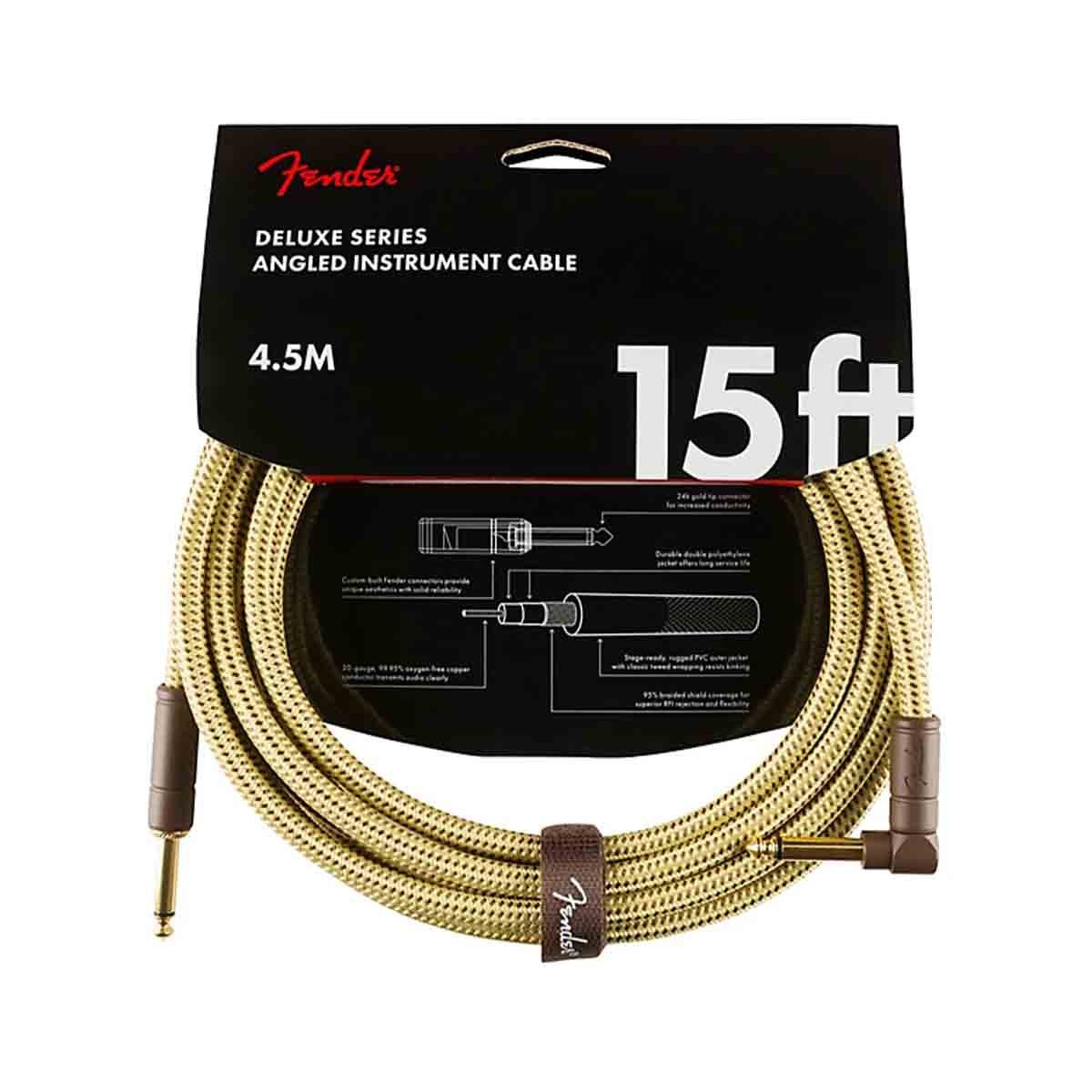 Fender Deluxe Series Straight to Right Angle Instrument Cable - Roxy Music