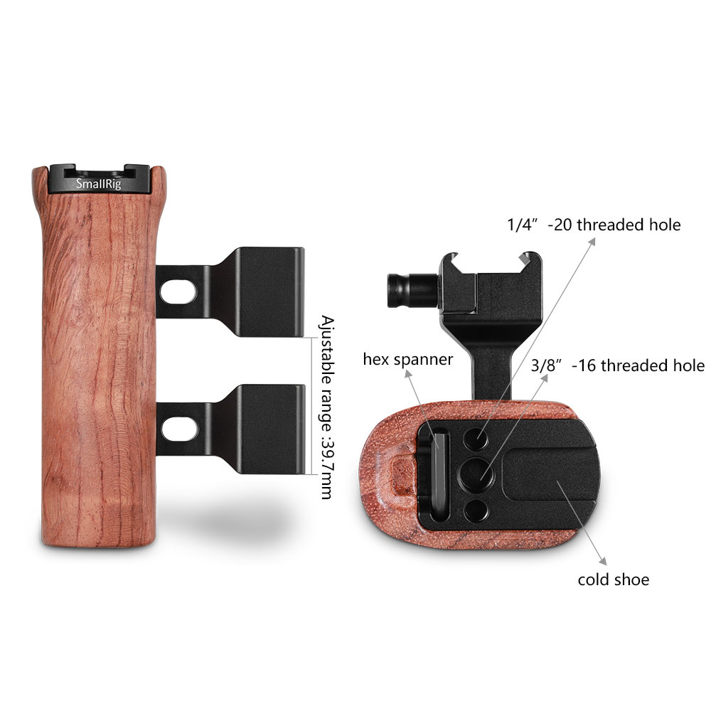 SmallRig Wooden NATO Side Handle 2187 - Garland Camera Texas