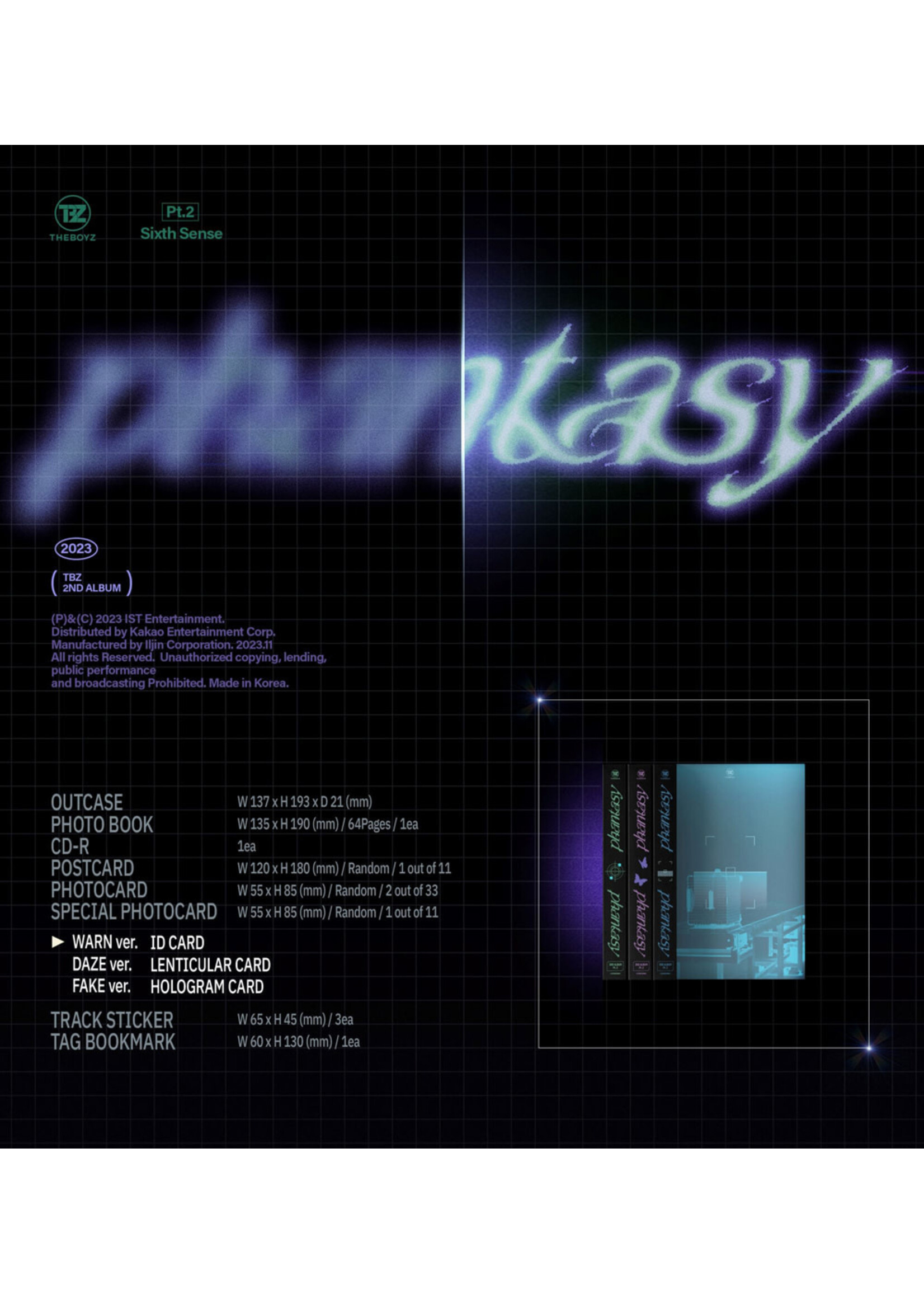 THE BOYS - 2TH ALBUM [PHANTASY] Pt.2 Sixth Sense (WARN ver.) - K-Town