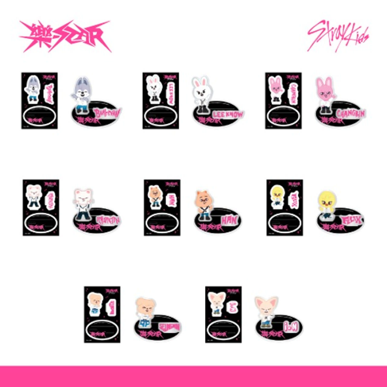 Stray Kids - [樂-STAR] SKZOO ACRYLIC PHOTOCARD STAND (Leebit ver) - K-Town