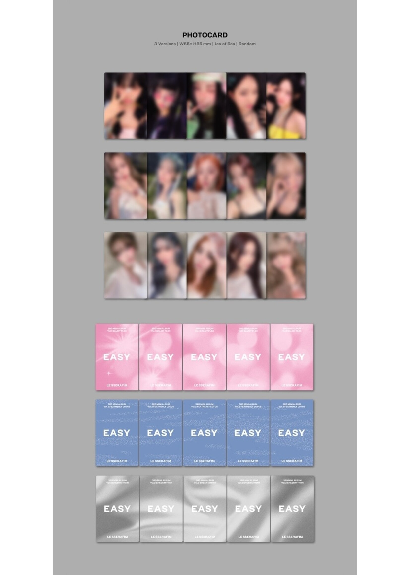 LE SSERAFIM - 3rd Mini Album 'EASY' + Weverse Showcase Gift (WS) - K-Town