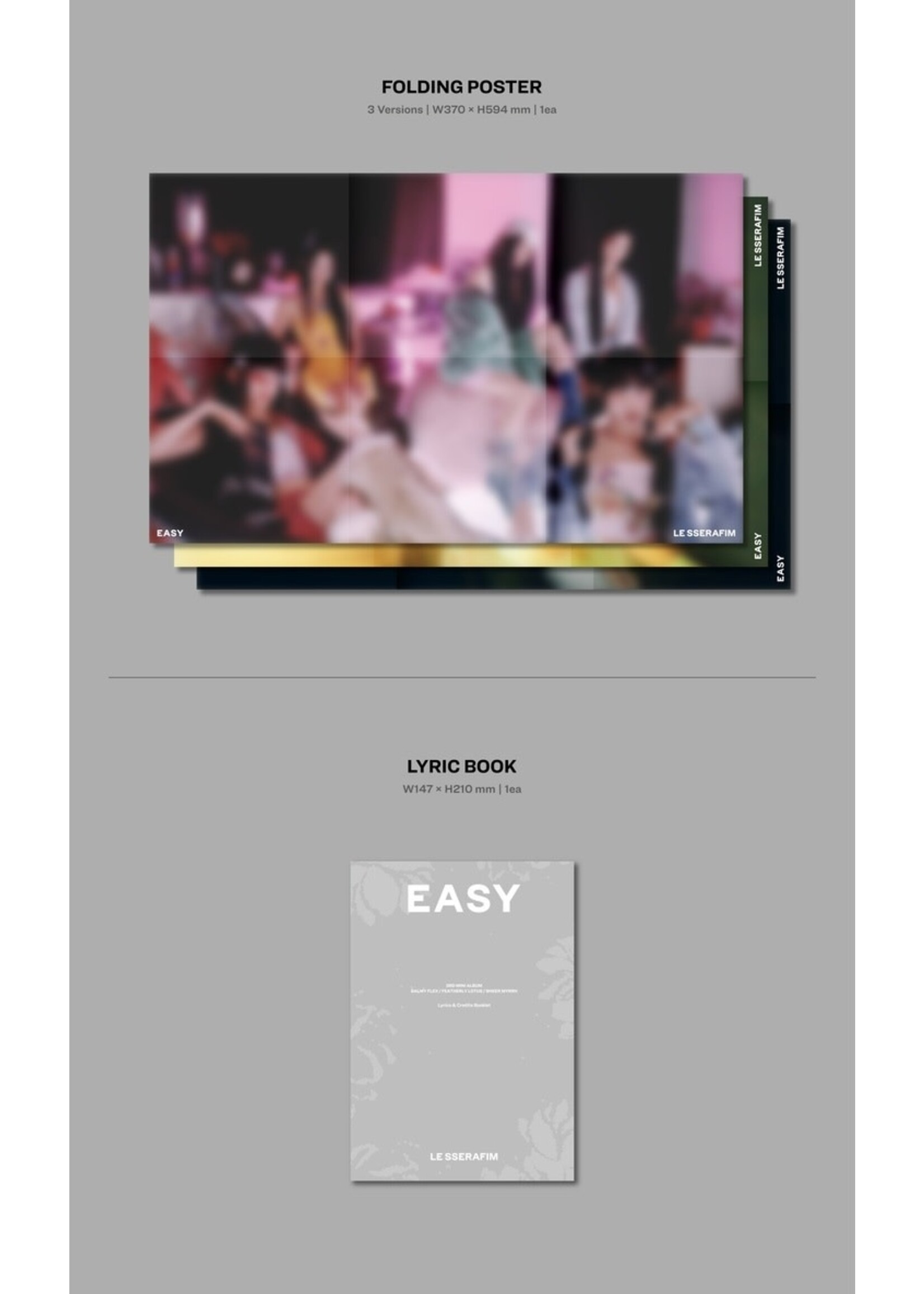 LE SSERAFIM - 3rd Mini Album 'EASY' + Weverse Showcase Gift (WS) - K-Town