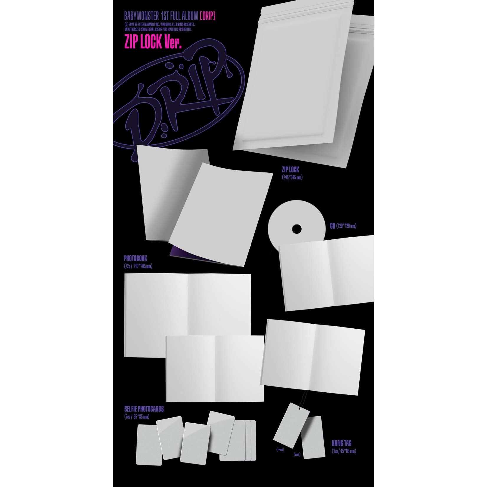 BABYMONSTER - 1st FULL ALBUM [DRIP] (ZIP LOCK Ver.) + Random Photocard ...