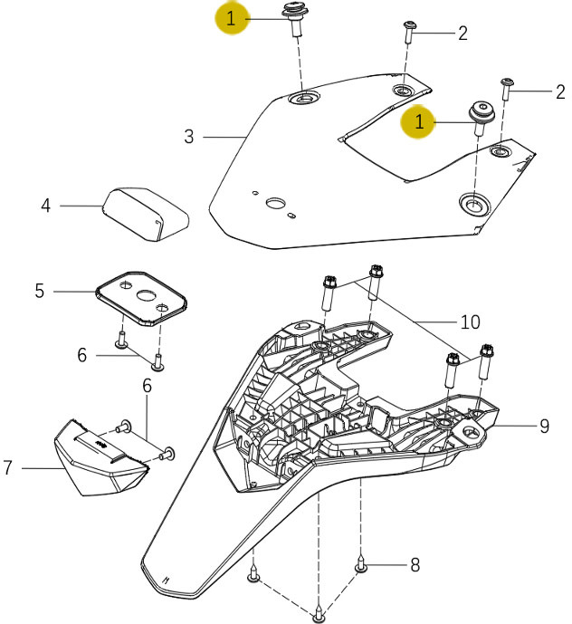 Kove Rear Fender - 450 Rally Pro - USA Motortoys LLC