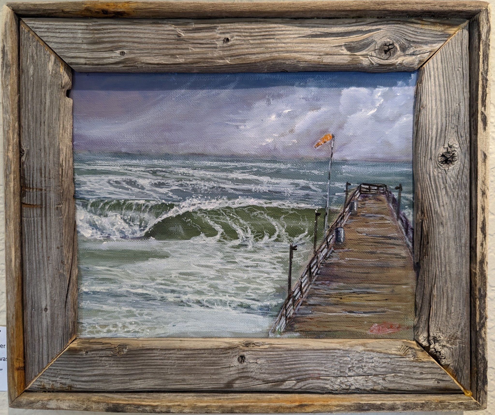 Keith Fisher Painting "Pier #1" - Silver Bonsai Gallery