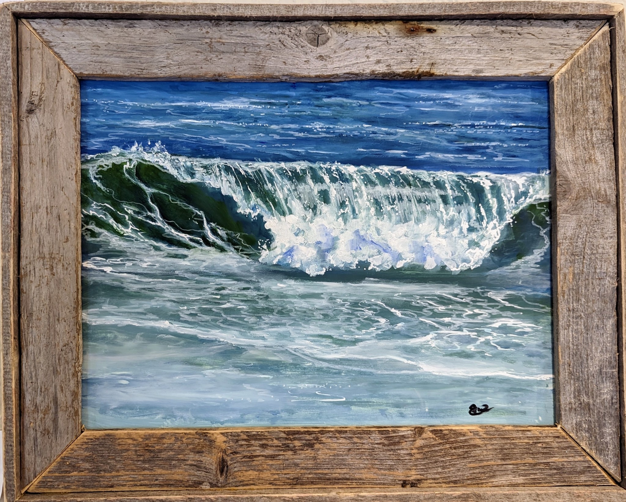 Keith Fisher Painting "Waves #12" - Silver Bonsai Gallery