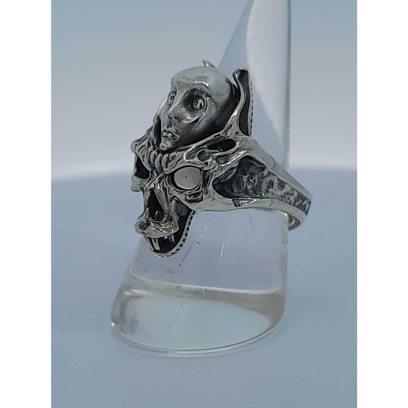 Modern Heirloom® Strange Skull Ring III, Sterling - Silver Bonsai Gallery