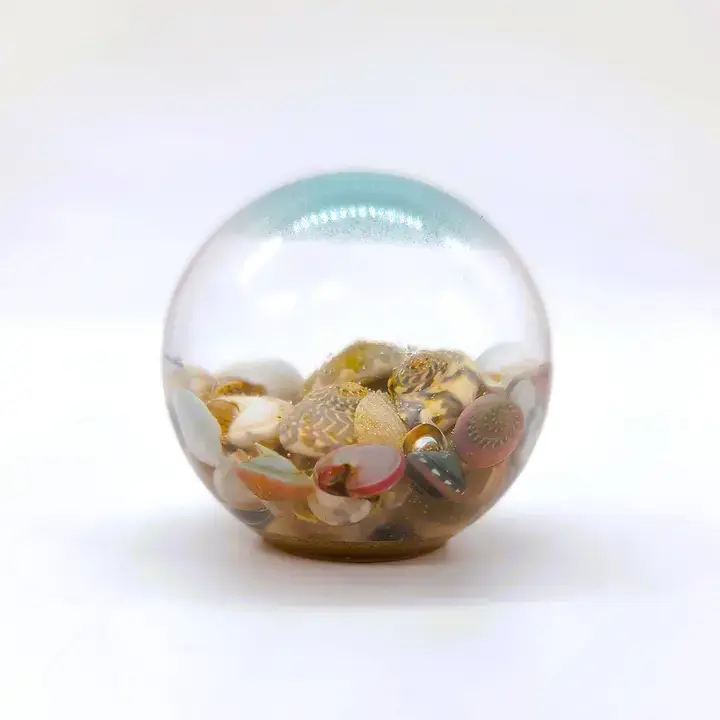 JEMS of the Sea Tiny Ocean Sphere-Made w/ Eco-Friendly Resin, Shells ...