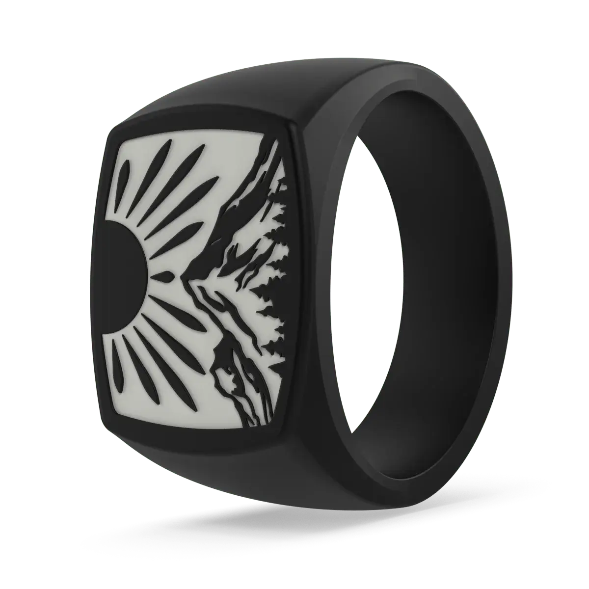 Grand Signet Silicone Ring - Sunlit Summit | Silver Bonsai Gallery ...