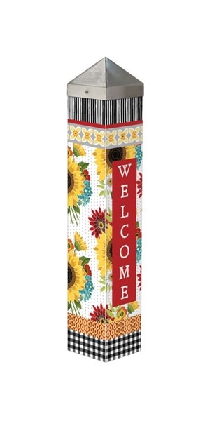 Sunflower Checks Art Pole (G-24) - Garden Specialties