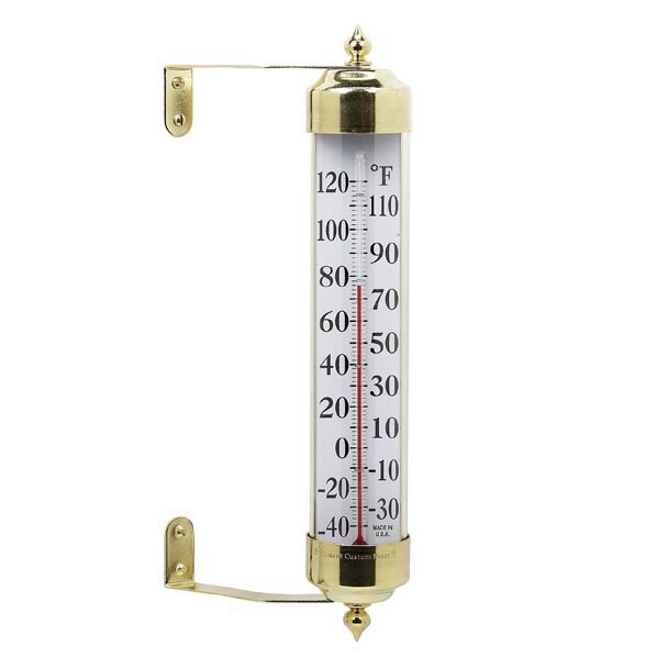 VT Grande View Thermometer Brass - Garden Specialties