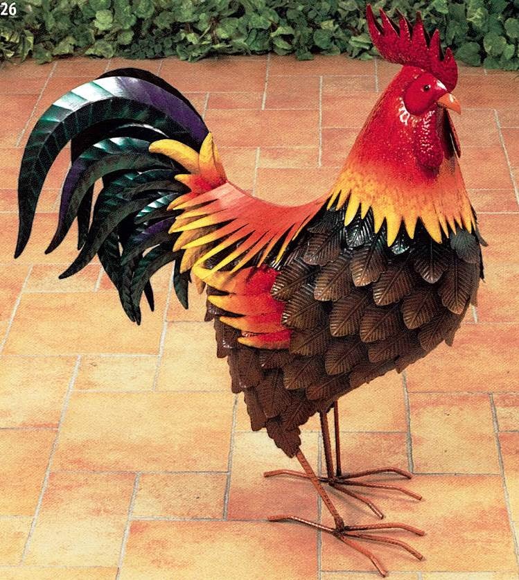 Jumbo Metal Rooster - Garden Specialties
