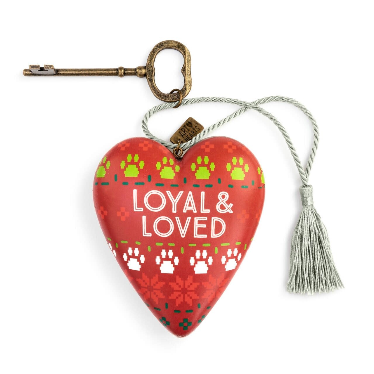 Loyal & Loved Paw Print Art Heart - Garden Specialties