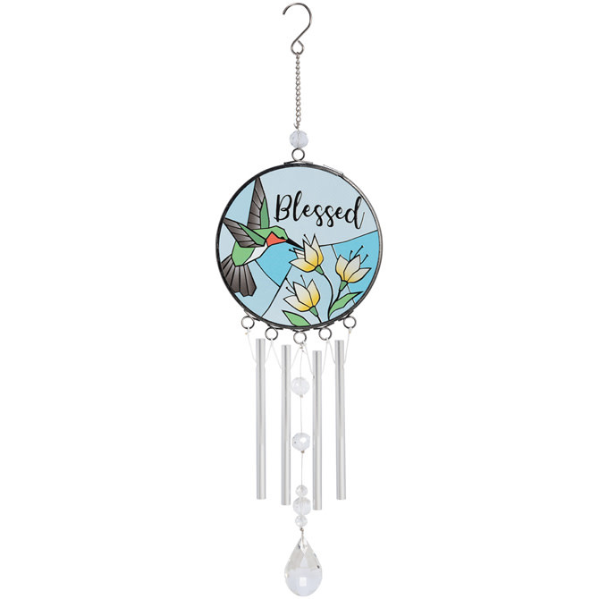 Blessed Stained Glass Chime - Garden Specialties