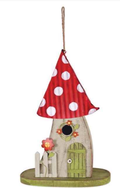 Red Mushroom Birdhouse - Garden Specialties