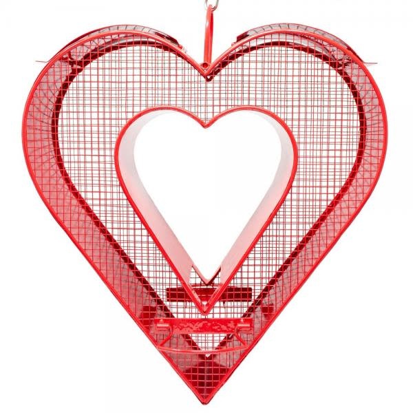 Red Heart Mesh Fly Thru Feeder - Garden Specialties