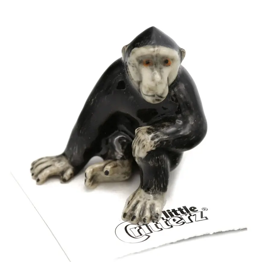 Crested Macaque "Celebes"- miniature porcelain figurine - Garden ...