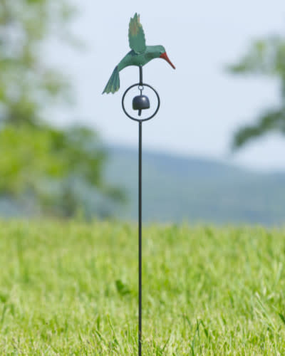Hummingbird w/Bell Garden Stake - Garden Specialties