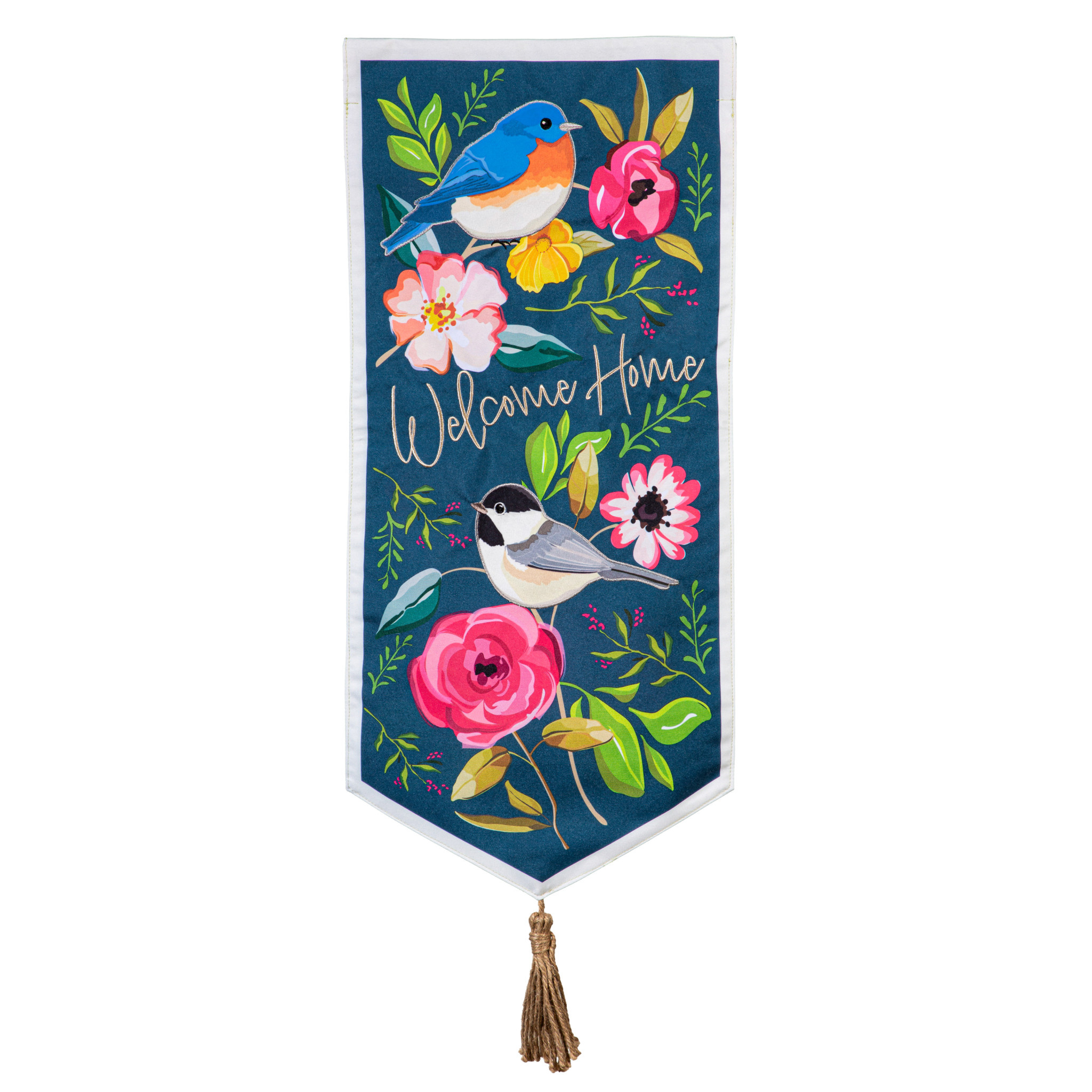 Welcome Home Songbirds Everlasting Impressions Textile Décor - Garden ...