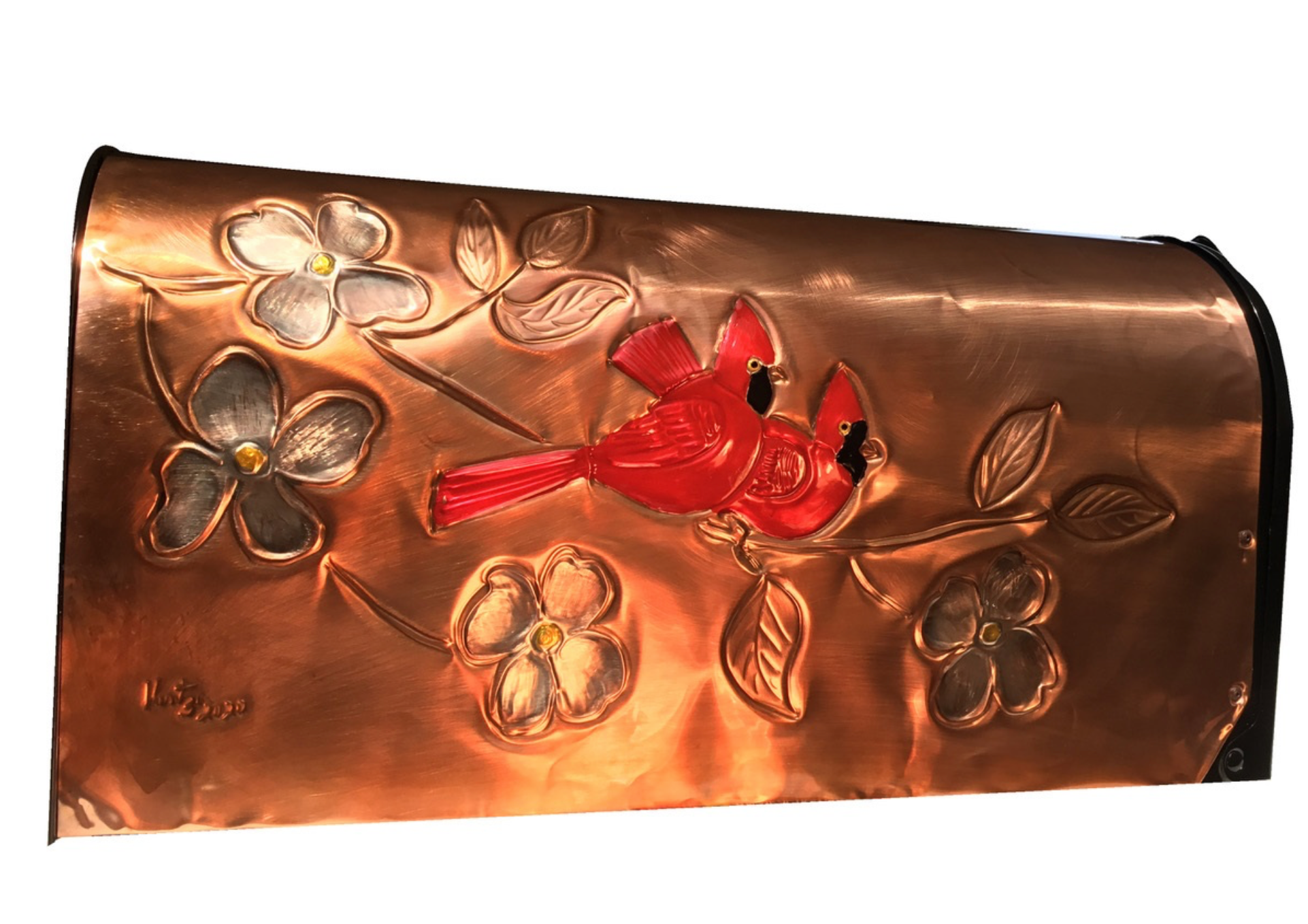 Copper Mailbox Round Cardinal - Garden Specialties