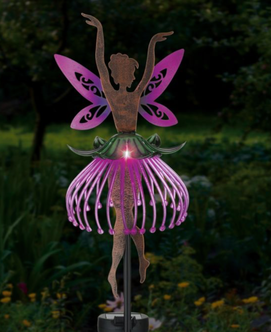 Dancer Solar Stake - Pink - Garden Specialties