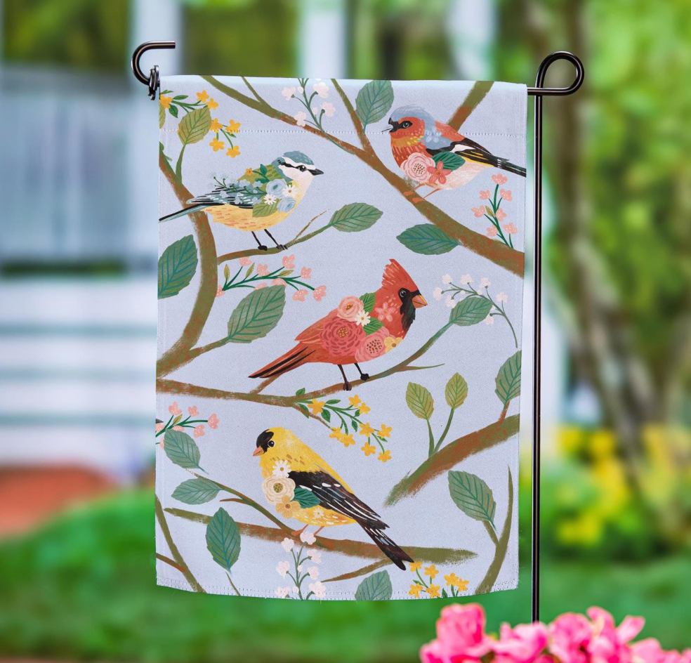 Birds Suede Garden Flag - Garden Specialties